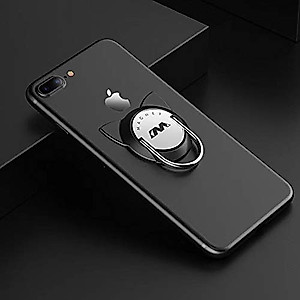 Ring Holder for Cell Phone, Apqdw Cat iPhone Ring Holder Grip, Cellphone Ring Holder, Ring Phone Holder Finger Compatible for iPhone, Samsung, LG, Pixel (2 Pack, Silver/Black)