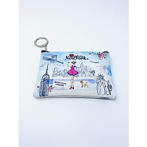 Girls & Women Fashion Cute Classic Elegant New York Souvenir Key Change Holder Pouch Coin Purse (JP-330127K)