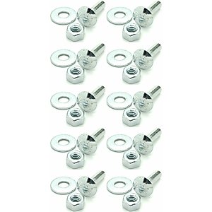 Ten (10) 5/16-18 x 1" Long Carriage Bolts Set w/Nuts & Washers (BCP298)