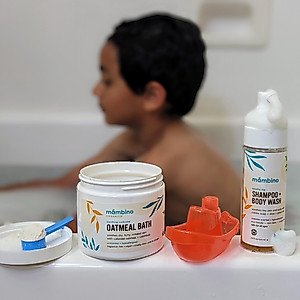 Organic Colloidal Oatmeal Bath Soak – 2-Pack Oatmeal Powder for Dry, Irritated, Itchy Skin Relief – Cruelty-Free, Vegan Handmade Bath Products for Adults Bath, Kids Bath, Baby Bath by Mambino Organics