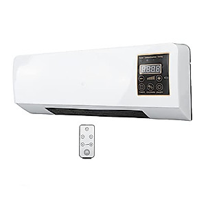 2023 New Wall Mounted Mini Air Conditioner Warm fan with Remote Control, Portable Nature Wind Fan and Heater Combo Dual Use for Home Office Bedroom