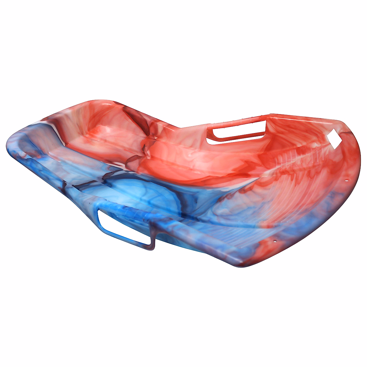 ESP 37" Dayglow Sno Sprint Racer Sled – Unique Tie Dye Design – Bright Neon Colors Glow in Sunlit Snow