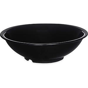Carlisle FoodService Products 800B03 Melamine Salad Bowl, 27 oz, Black