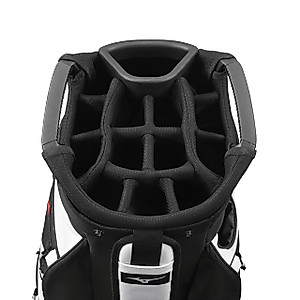 Mizuno BR-D4C Cart Bag, White-Black