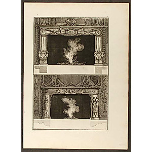 [Plate of two neo-Classical fireplaces, from"Diverse maniere d'adornare i cammini ed ogni altra parte degli edifizi".