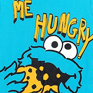 Sesame Street Cookie Monster Infant Baby Boys Graphic T-Shirt and Shorts Outfit Set Blue/Gray 24 Months