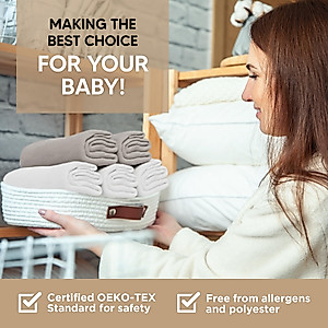 Bassinet Sheet for Bassinet Mattress - 100% Organic Jersey Knit Cotton - Snuggly Soft & Cozy Sheets Fitted for Oval Rectangle & KoolaBaby Bedside Sleeper - White & Grey 2 Pack