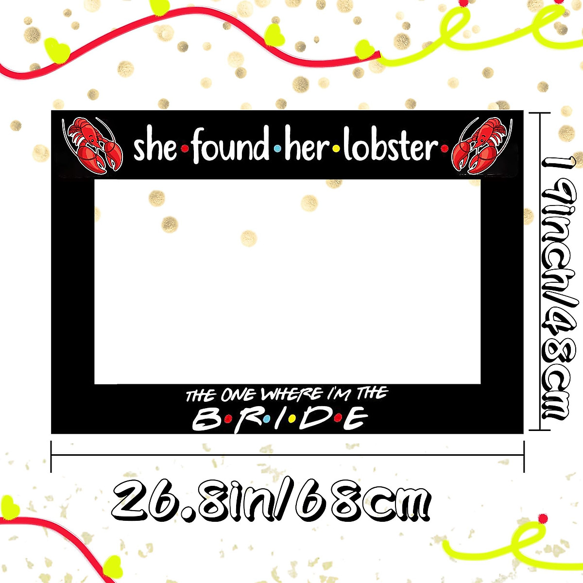 Bridal Shower Bachelorette Photo Booth Props Decorations Friend Themed Photo Booth Props SHE Found HER Lobster Bachelorette Party Supplies Bridal Shower