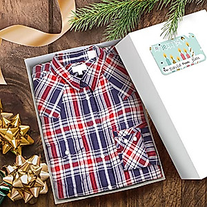 party funny 16 Assorted Size White Gift Wrap Boxes with Lids and 80 Different Birthday-Holiday Stickers for Wrapping Extra Large Clothes (Shirts, Robes, Coats, Sweaters, Jackets) and Presents