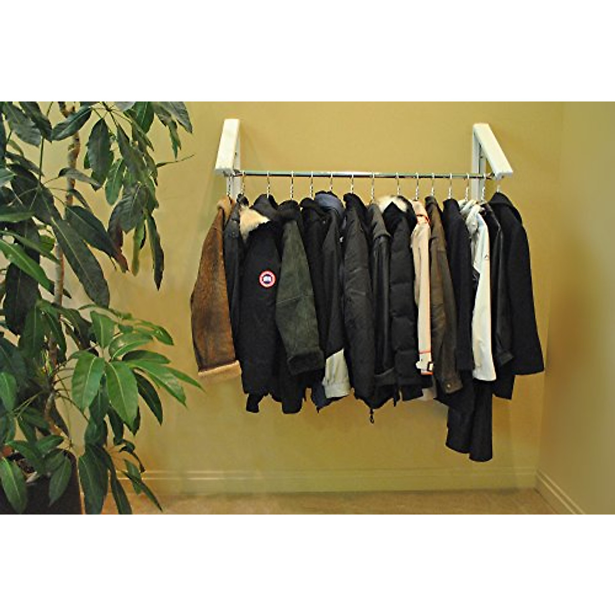 Arrow The Original QuikCLOSET Model AH3X12/M White - Folding Collapsible Wall Mounted Clothes Storage/Drying Rack