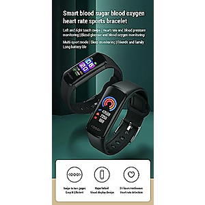 Mini Blood Sugar Monitor Watch, Painless Non-invasive Blood Glucose Smart Watch, Fitness Tracker with 24/7 Heart Rate Sleep Blood Oxygen Pressure Tracking Sport Watch for Men Women (Purple)