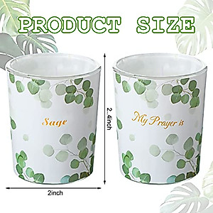 8 Pack Sage Candles for Home Scented, Soy Wax Candle Sage Aromatherapy Candle Fragrance Jar Candles for Cleansing House Negative Energy, Meditation, Smudge