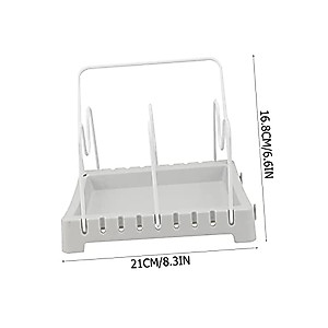 Alipis 2 Pcs Pan Storage Rack Cutting Board Holder Stand Dish Rack for Cabinet Tabletop Shelf Cabinet Shelves Pan Lid Organizer Pantry Rack Tabletop Pot Lid Holder Kitchen Pot Lid Holder