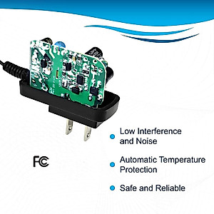 HQRP AC Adapter Compatible with Wahl 9864 79600-2101 97581-1105 9818 9818L 9854-600 9867-300 9876L 9880-100 9880L Trimmer Charger Power Supply Cord + Euro Plug Adapter