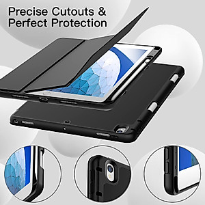 JETech Case for iPad Pro 10.5-Inch and iPad Air 3 (10.5-Inch 2019, 3rd Generation) with Pencil Holder, Slim Tablet Cover with Soft TPU Back, Auto Wake/Sleep (Black)