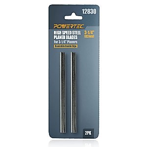 POWERTEC 128301 3-1/4-Inch HSS Planer Blades for Bosch PA1202, Set of 2