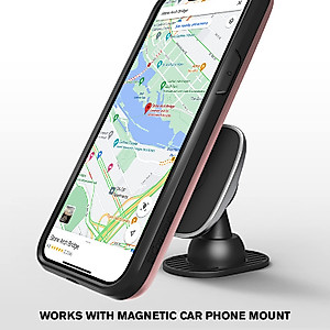 VENA Wallet Case Compatible with Apple iPhone 13 (6.1"-inch), vCommute (Military Grade Drop Protection) Flip Leather Cover Card Slot Holder with Kickstand (Rose Gold)