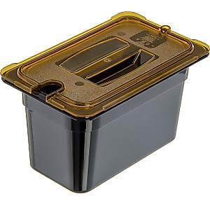 Carlisle FoodService Products 3088203 StorPlus High Heat Food Pan, 6" Deep, Quarter Size, Black