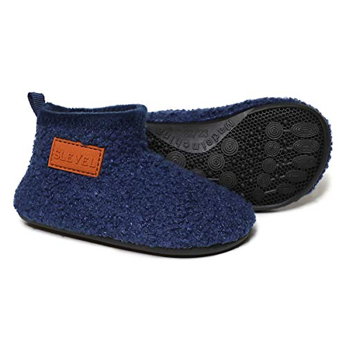 ditont Toddler Boys Girls Winter Warm Indoor House Bootie Slippers Kids Baby Lightweight Home Socks Boots(dt191007Blue27)