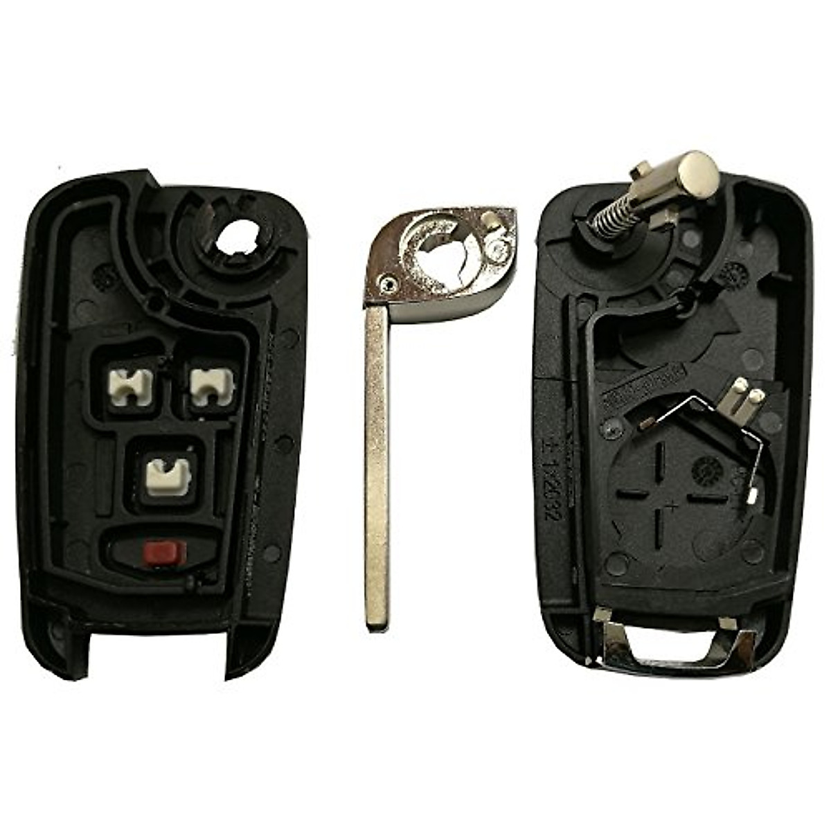 4 Buttons Replacement Flip Folding Key Fob Case Shell Fit for Chevrolet Chevy Camaro Cruze Equinox GMC Buick Smart Car Key Fob Cover Housing No Chip