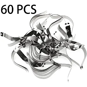 Haidong Stainless steel photo frame spring clip Photo frame spring retaining clip DIY photo frame tool picture frame spring clip is used for picture frame hanging -60PCS（85 * 9mm）