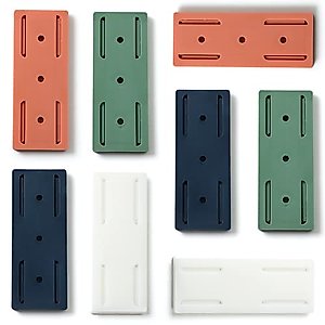 8 Pcs Adhesive Punch-Free Socket Holder，Self-Adhesive Desktop Socket Fixer, Cable Management Punch Free Surge Protector, Desktop Mobile Plug-in Socket Fixer Bracket Stand