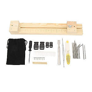Keenso Wood Jig Bracelet Maker Adjustable Length Paracord Jig Bracelet Maker DIY Wristband Rope KnotFixing