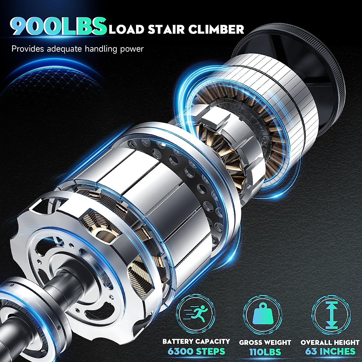 Electric Stair Climbing Dolly, 1250W Electric Stair Climbing Hand Truck, 900lbs Max Load Capacity, 3 Mode Folding Stair Climber Hand Trucks with Telescopic Handle for Moving Furniture (Green)