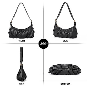 CLUCI Shoulder Bag,Purses for Women Dumpling Small Hobo Bags Vegan Leather Ladies Clutch with Adjustable Strap