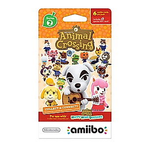 Nintendo Animal Crossing Cards Series 2 (Pack of 6 Cards) and Mario Sports Superstars amiibo (Pack of 5 Cards) - Bundle - Nintendo Switch ,3DS and Wii U
