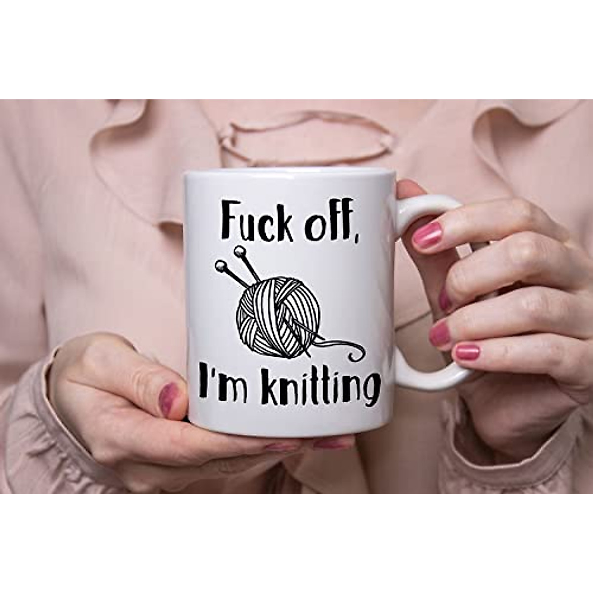 Fuck Off, I'm Knitting, Yarn Gifts, Knitting Gifts, Crocheting Coffee Mugs, Gift for Knitter, Crocheter, Wife, Mom, Grandma, Grandmother, Christmas, Birthday, Mothers Day Gifts