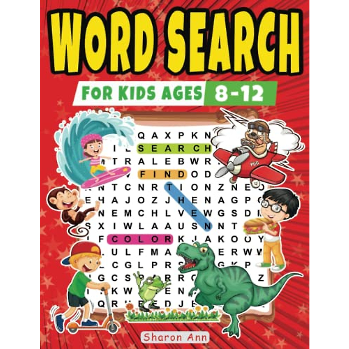 Word Search for Kids Ages 8-12: 100 Word Search Puzzles, Search and Find then Color the Illustration
