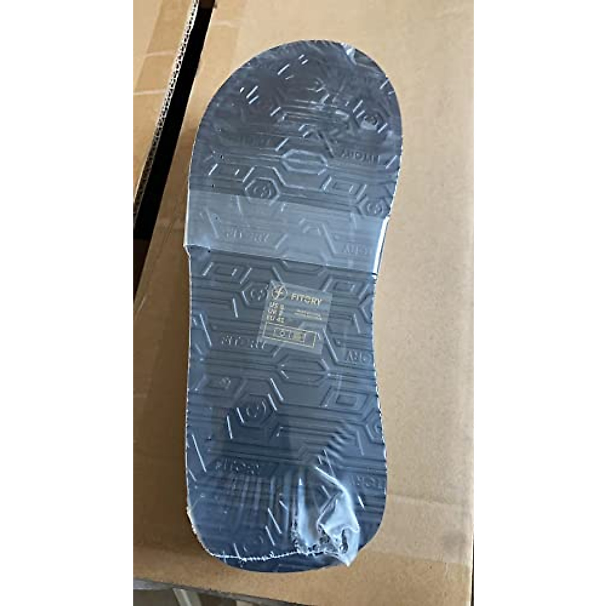 FITORY Men's Flip-Flops, Thongs Sandals Comfort Slippers for Beach Grey Size 11