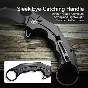 CIVIVI Incisor II Pocket Folding Knife for EDC, Karambit Knife with 2.02" Nitro-V Blade Aluminum Handle C16016B-1