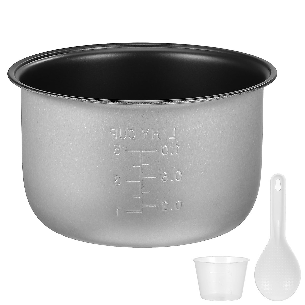 FUNOMOCYA Rice Cooker Liner Cooking Inner Pot Replace Aroma Rice Cooker Inner Pot Stainless Steel Pressure Cooker Nonstick Electric Supplies Tiger Insert Baby Metal Aluminum Alloy