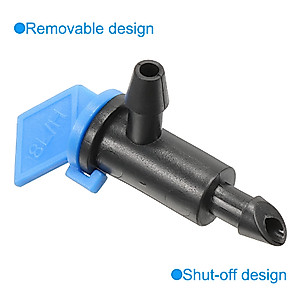 M METERXITY 30 Pack Flag Dripper - Garden Irrigation System, Removable & Flow Control & Drip Emitter, Apply to Lawn Trees (2 Gallon Per Hour, Blue Black)