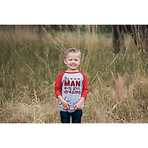 7 ate 9 Apparel Boy's Valentine's Day Toddler Vintage Baseball Shirt T-Shirt 2T Red and Grey