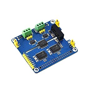 Waveshare Isolated CAN Expansion Board 2 Channel Compatible with Raspberry Pi 4B/3B+/3B etc. Series Boards