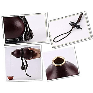 Water Bottle Flask,Pure Natural Gourd,Outdoor Portable Water Bottle,Water and Wine,Cork Water Bottle,Water Bottle for Men and Women,Crafts Pendant,Beeswax LeakProof 900ML