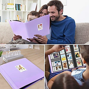Veicevol 560 Pockets Photo Album for Fujifilm Instax Mini Camera, Album for Polaroid Photo, Photo Album for Fujifilm Instax Mini 12 11 9 40 90 8 Evo LiPlay Instant Camera, 2x3 Photo Album (Purple)