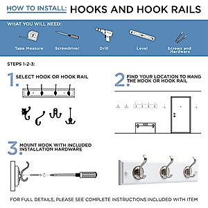 Liberty Hardware B46114Q-W-C5 Double Prong Robe Hook, White