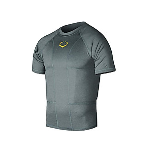 EvoShield Adult Performance Rib Shirt, Charcoal - Large