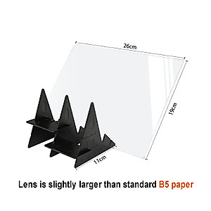 B5 Drawing Tracing Board Light Copy Pad Optical Image Reflection Projector Wireless Copy Board DIY Shadow Mirror Tracer with Stand for Artist Beginner Diamond Drawing Sketching