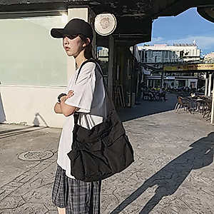 Canvas Tote Bag for Women Men Canvas Messenger Bags Aesthetic Hobo Handbag Large Capacity School Totes Casual Shoulder Bag