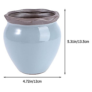 Happyyami 1Pc Succulent Flower Pot Home Decoration Ceramic Flowerpot Plant pots Indoor Mini Plant pots Garden planters Pot Bonsai Planters Home Plants Pot Ceramic Plants Pot Small Cactus