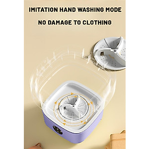 Portable washing machine,Mini Washer,15L upgraded large capacity foldable Washer.Deep cleaning of underwear, baby clothes and other small clothes.Suitable for apartments, dormitories, hotels.(Purple)