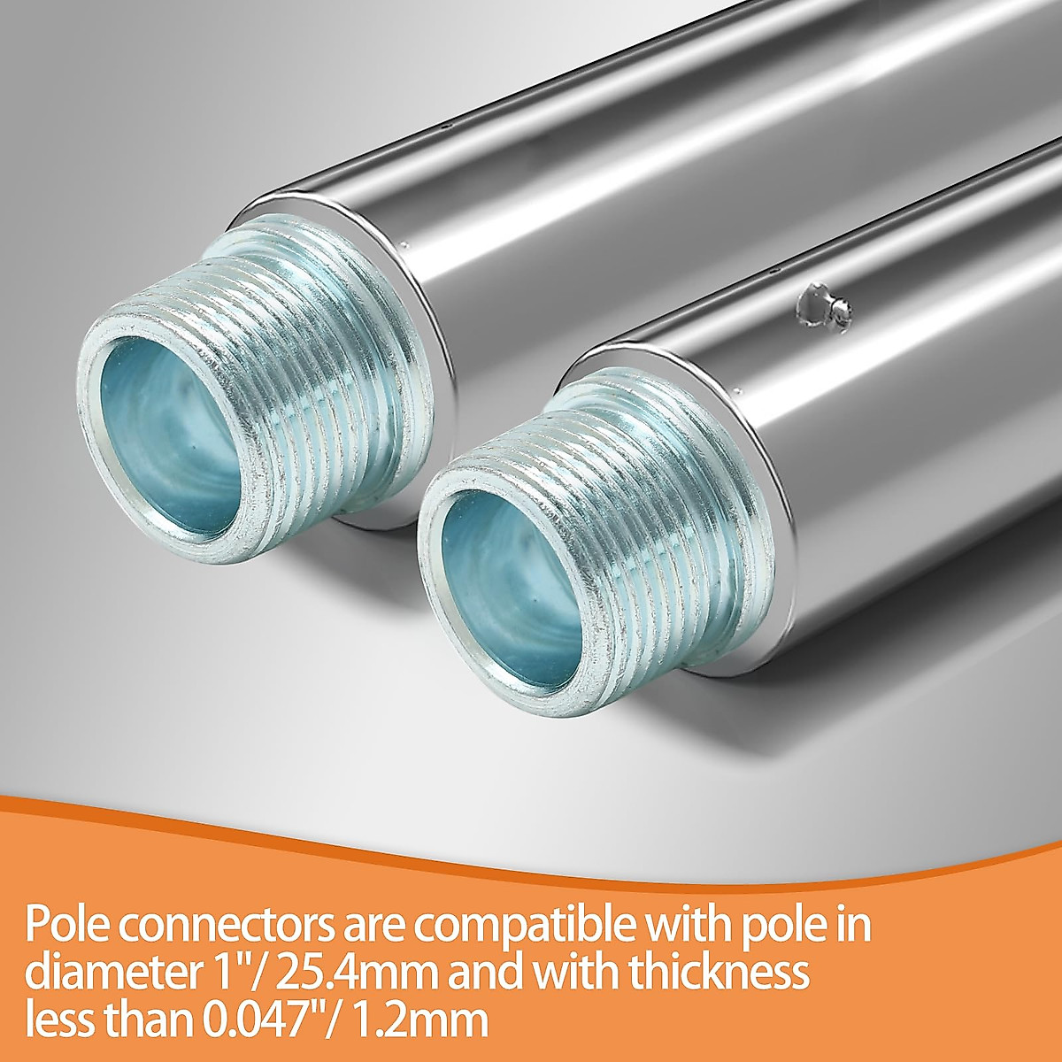 Luomorgo 8 Pcs 1"/25.4mm Wire Shelf Connectors, Metal Rack Connector Pole Connector for Storage Shelf Wire Shelving Unit Replacement Parts