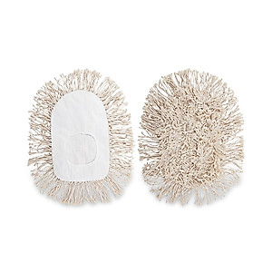 Boardwalk BWK1491 17.5 in. x 13.5 in. Cotton Wedge Dust Mop Head - White