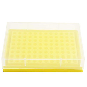 PCR Tube Rack for 0.2ml Micro-Tubes, 8 x 12 Array Pack of 4(Blue/Yellow/Purple/Green)