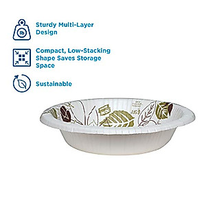 Dixie Ultra 12 oz. Heavy-Weight Paper Bowls by GP PRO (Georgia-Pacific), Pathways, SXB12WS (CASE), 500 Count (125 Bowls Per Pack, 4 Packs Per Case)